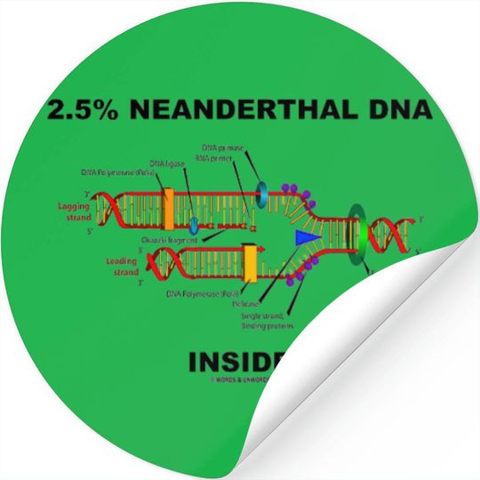 2.5% Neanderthal DNA Inside (DNA Replication) Stickers