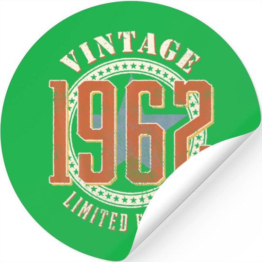 Vintage 1962 Birth Year Limited Edition 60 Years O Stickers
