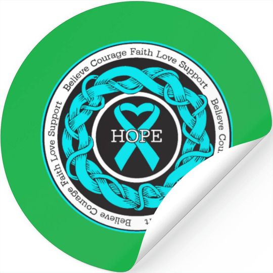 Addiction Recovery Hope Intertwined Ribbon Stickers