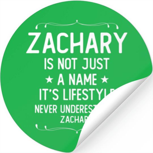 My Name Is Zachary Funny Name Tag Stickers