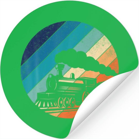 Train Railroad Vintage Retro Locomotive Old Model Stickers