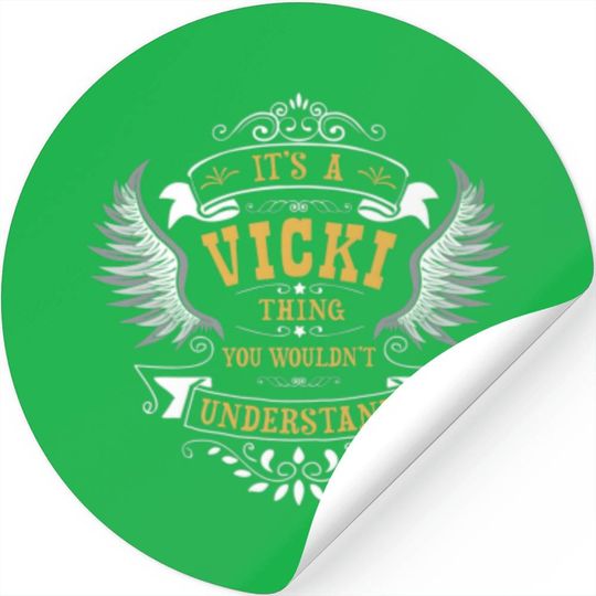 Personalized Birthday Idea For Person Named Vicki Stickers