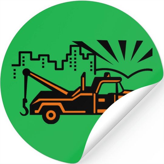 Vintage Vector Tow Truck Stickers
