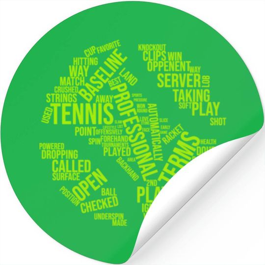 Tennis Ball Word Cloud Stickers