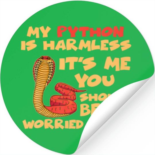 Harmless Python I Snake Constrictor Python Cobra Stickers