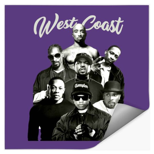West Coast Rapper Snoop Dog Tupac Stickers