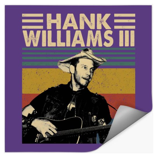 Hank Williams III Retro Vintage Stickers