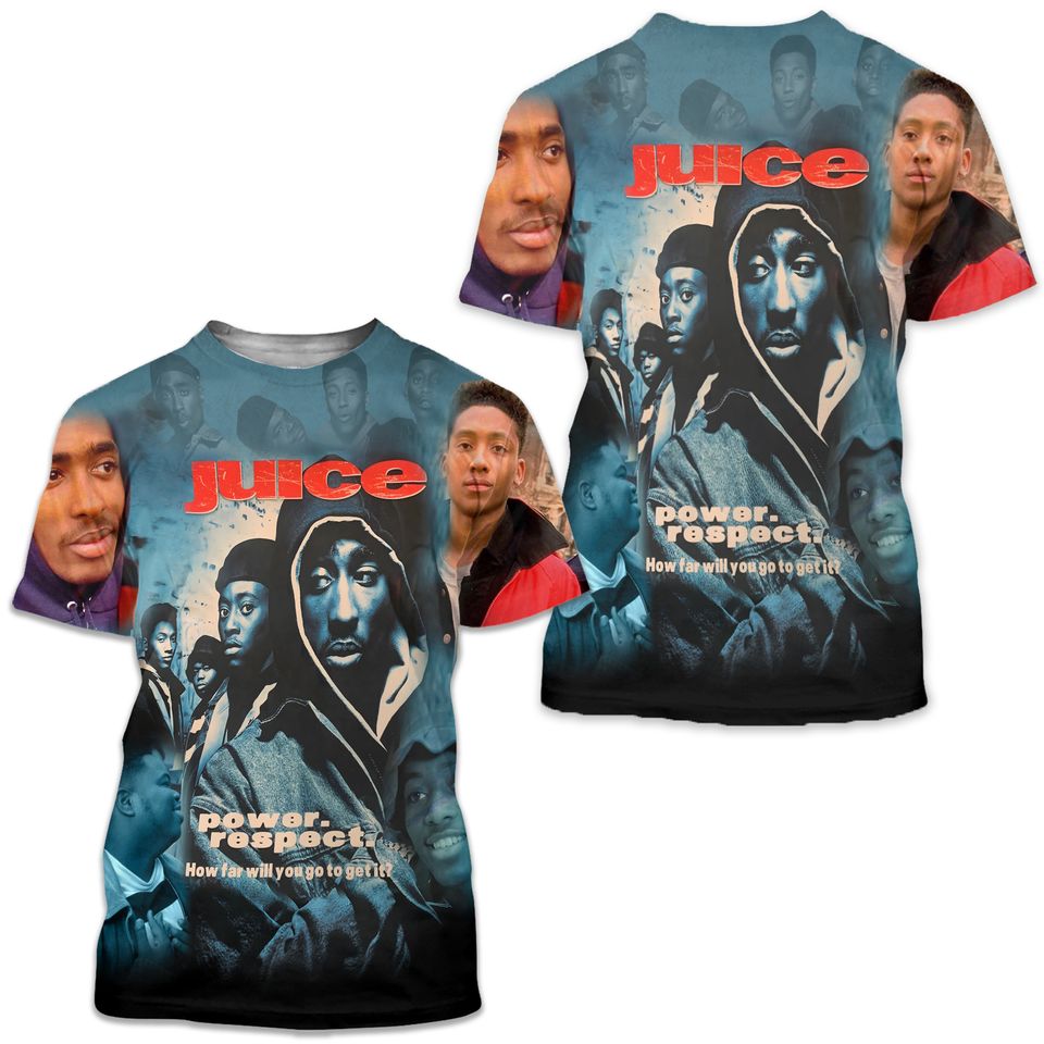 Camisa do filme Juice Tupac Queen Latifah Samuel L. Jackson Omar Epps ...