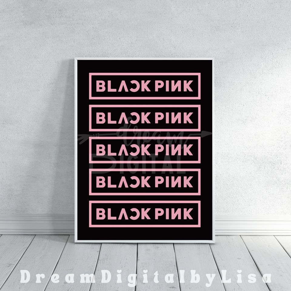 BLACKPINK 로고 인쇄 가능한 포스터, 즉시 디지털 다운로드, 판매 중 Irene Laschi | SKU 1850 ...