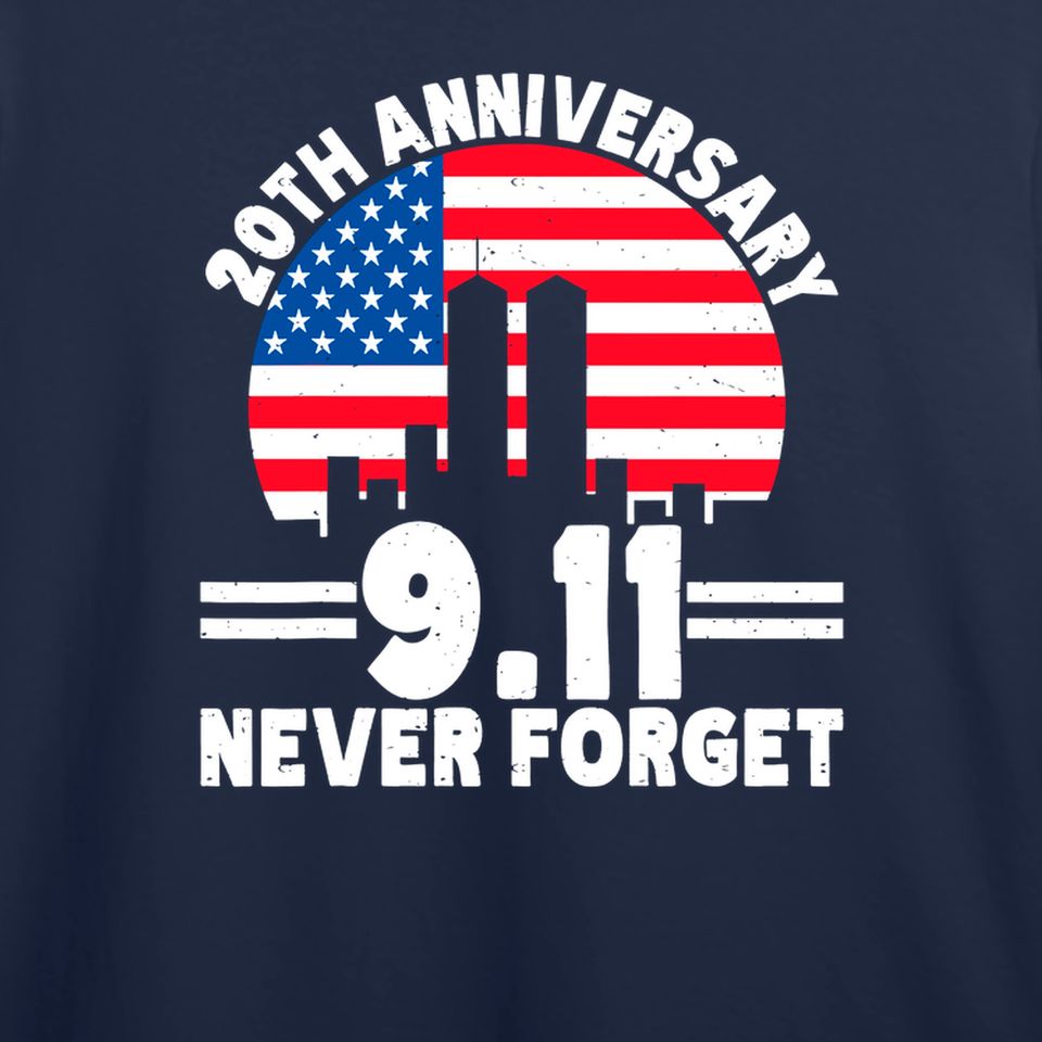 T-shirt para Homem e Mulher Never Forget 9 11 20th Anniversary Retro vendido por Jorge Rodriguez ...
