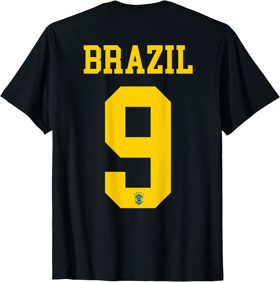 Brazil Number 9 Brazilian Soccer Team Shirt vendido por Elena González ...