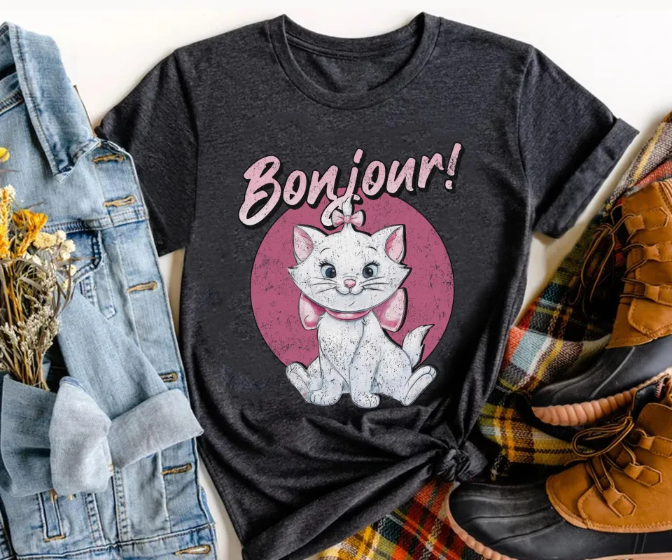 Retro 90s Marie Bonjour Shirt The White Kitten Disney Aristocats T ...