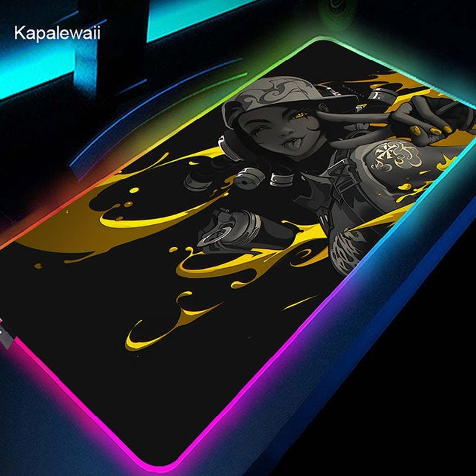 Valorant RGB Gaming Mouse Pad, Valorant Led Gaming Desk Mat Designed ...