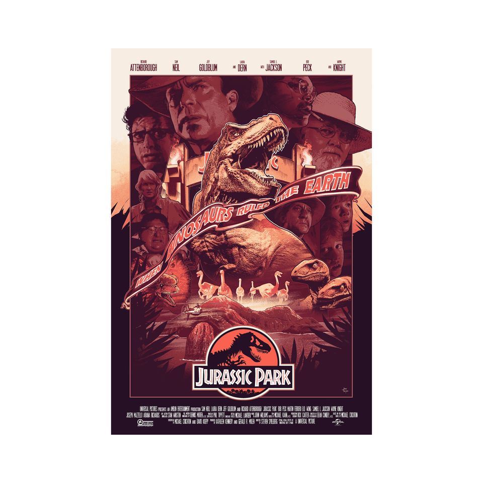 Jurassic Park Movie Poster Designed & Sold By FloralX