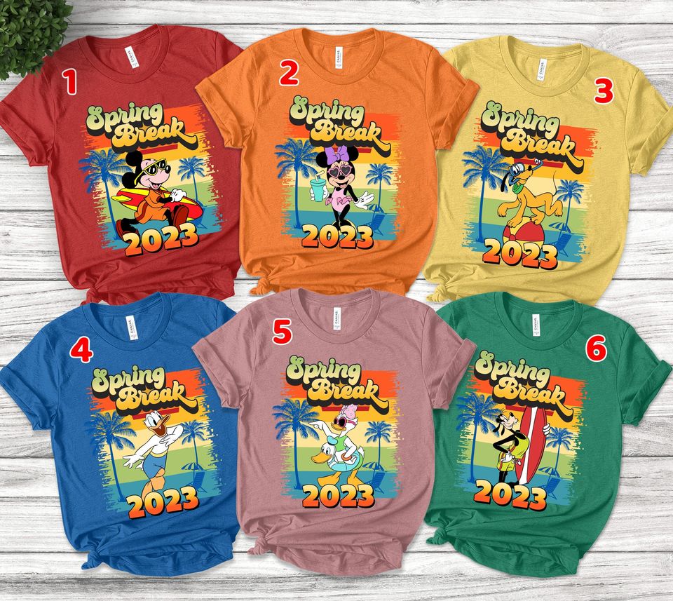 Vintage Disney Spring Break 2023 Shirt/ Retro Mickey And Friends Spring ...