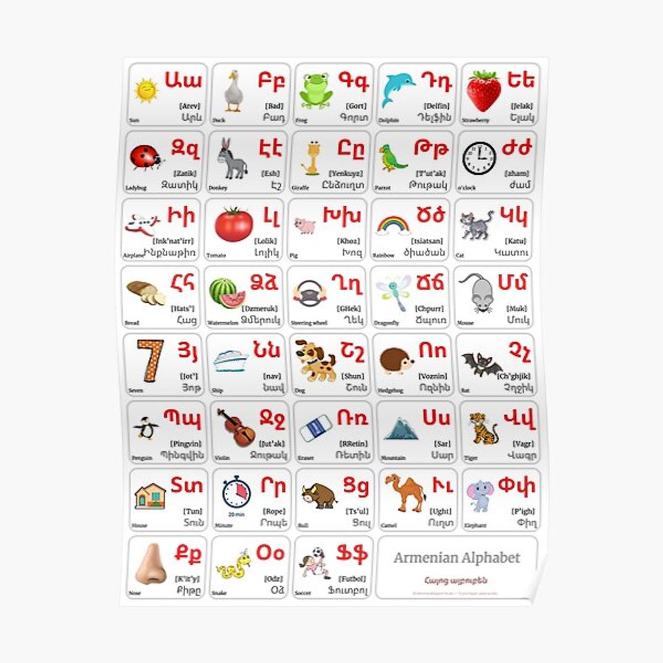 Armenian Alphabet For Kids