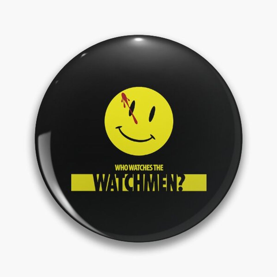 Watchmen Smiley Face Black And White