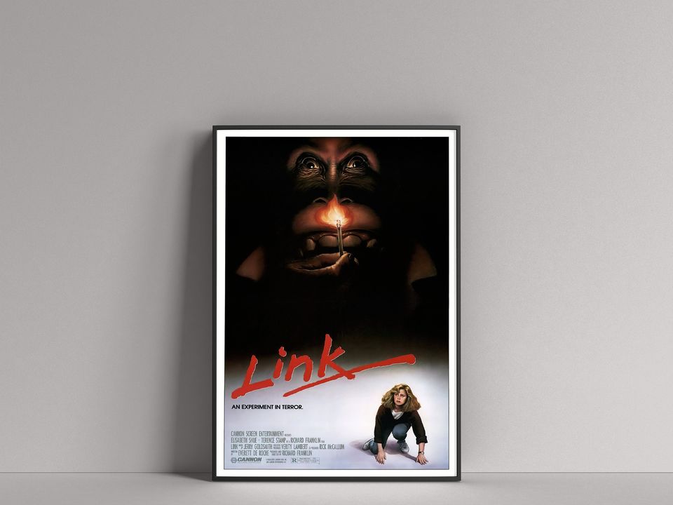 Link (1986) Movie Film POSTER (Terence Stamp, Elisabeth Shue) Designed ...