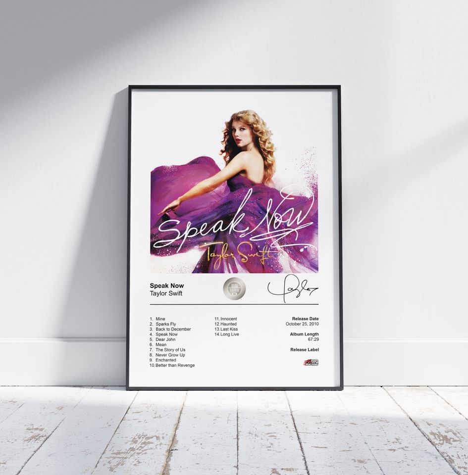Taylor Poster - Speak Now Album Cover Poster Designed & Sold By Philip ...