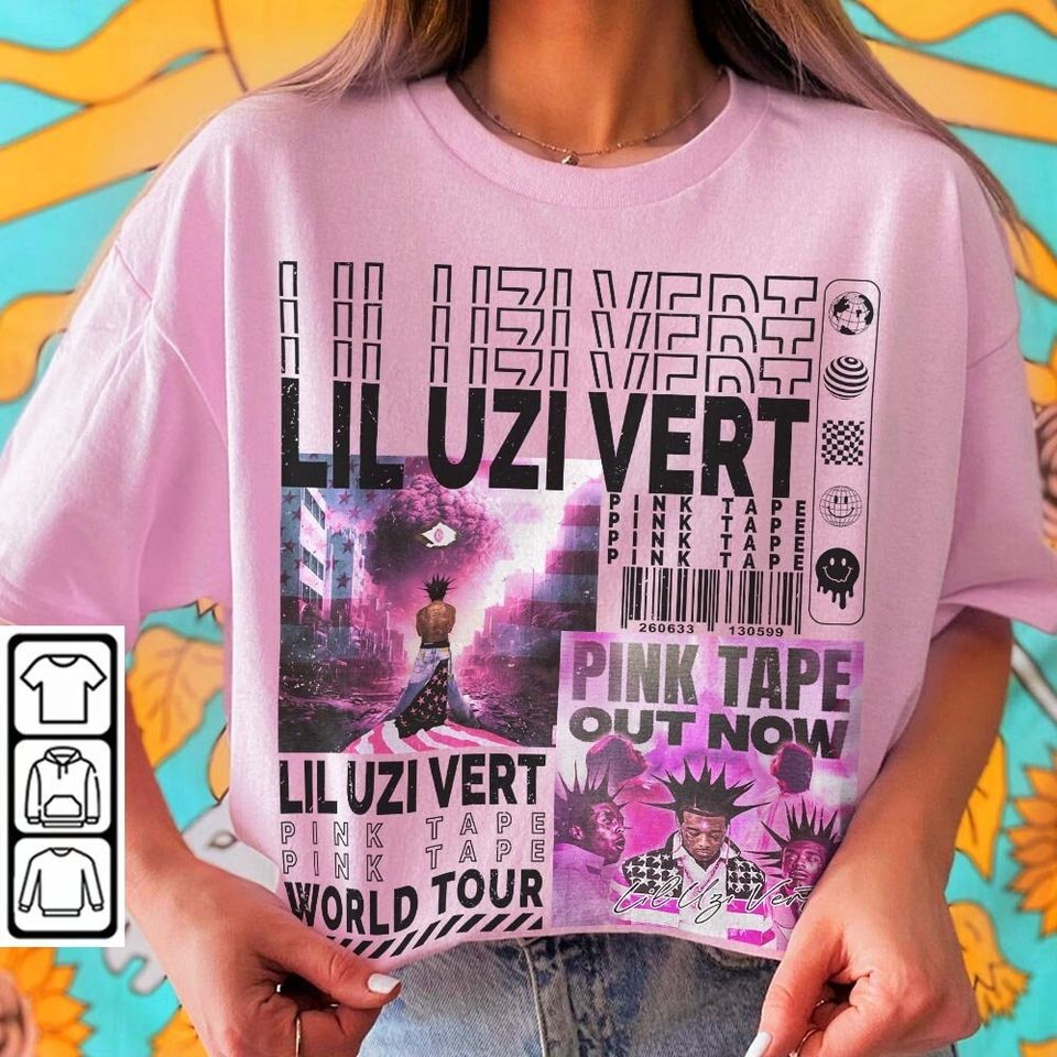 Lil Uzi Vert Rap Shirt, Y2K 90s Merch Vintage Lil Uzi Vert Pink Tape T ...