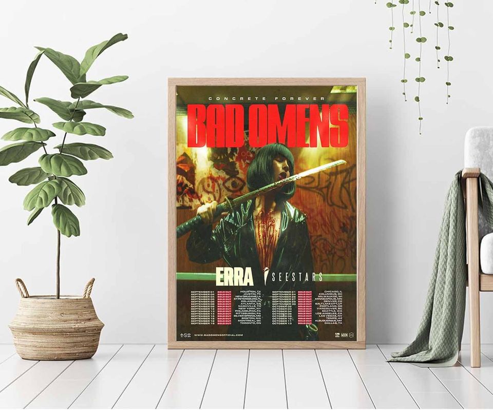 Bad Omens Tour 2023 Poster, Bad Omens Poster Designed & Sold By Vivianne Electric