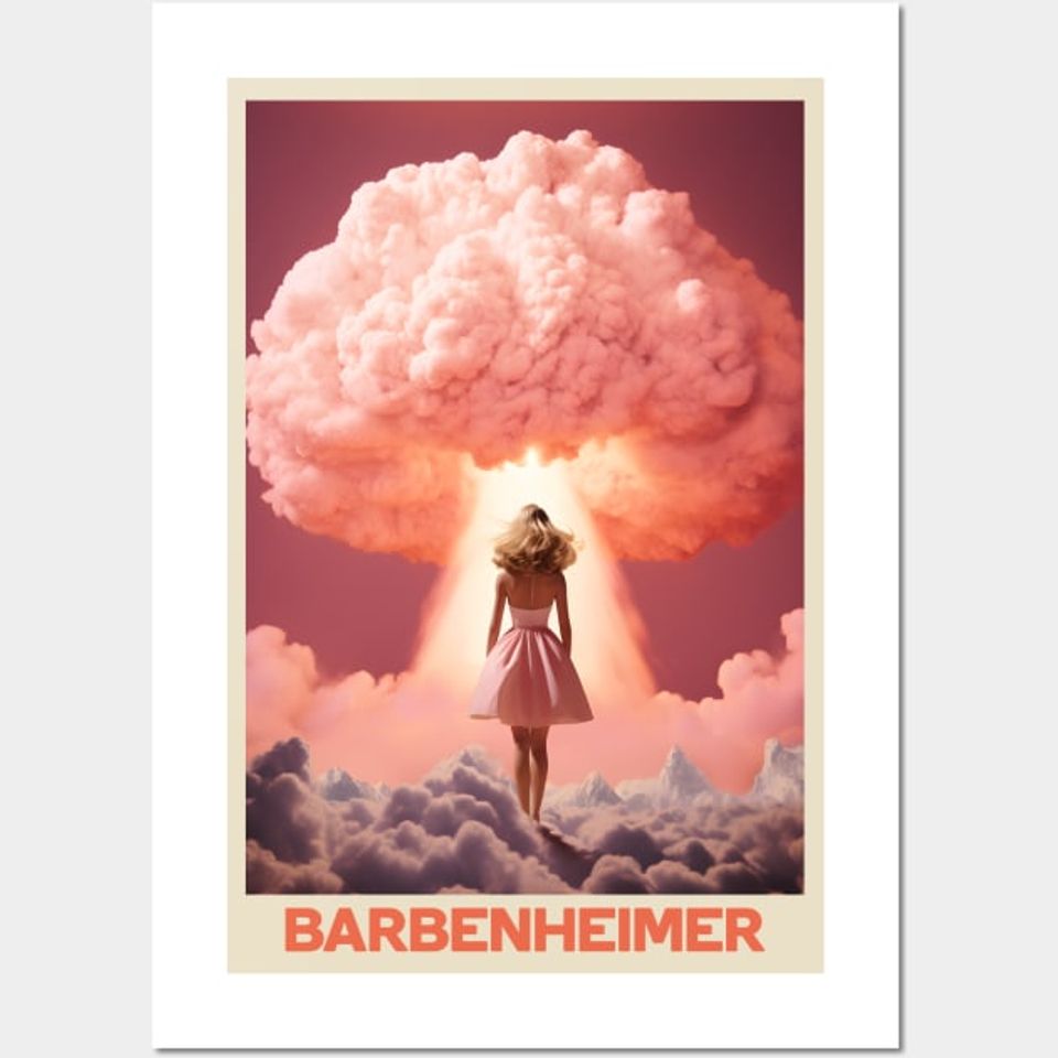 Barbie X Oppenheimer | Barbenheimer Retro - Barbenheimer - Posters And ...